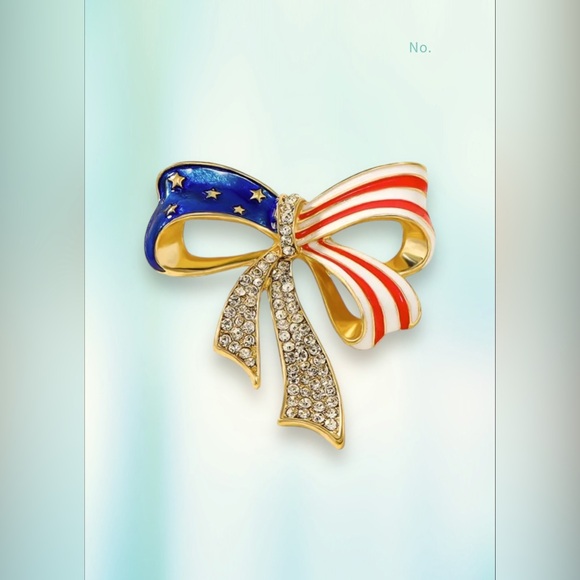 USA | Jewelry | Patriotic Ribbon Flag Pin Brooch | Poshmark
